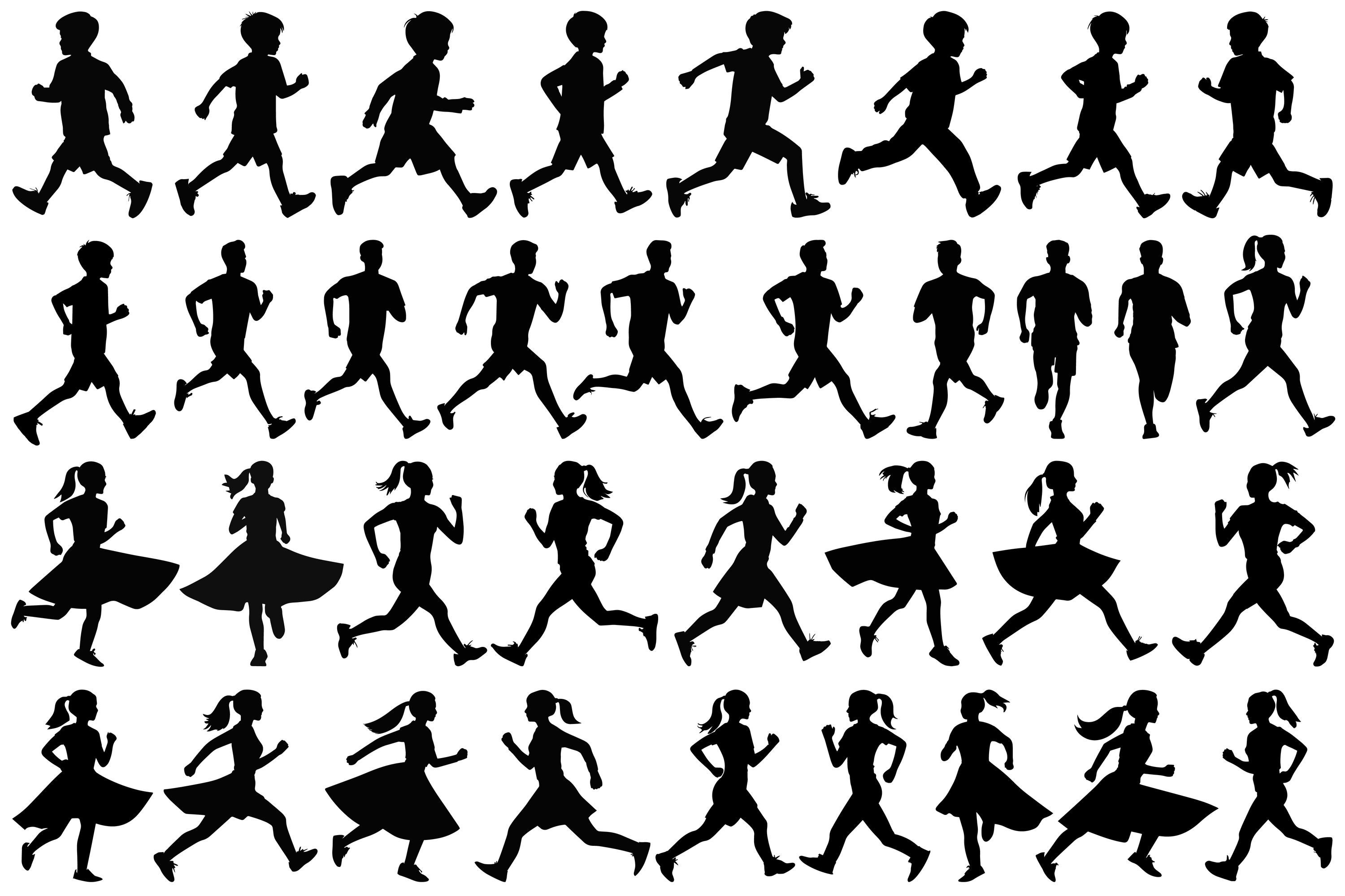 Running SVG Bundle, Runner SVG, Running Silhouette, Runner Silhouette ...