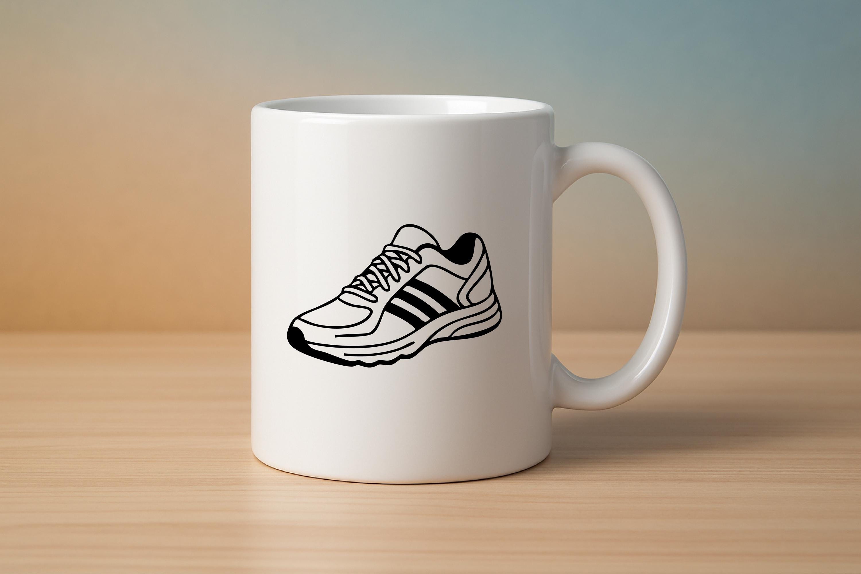 Running Sneaker Svg Png Clipart | Sport Shoe Outline or Line Drawing ...