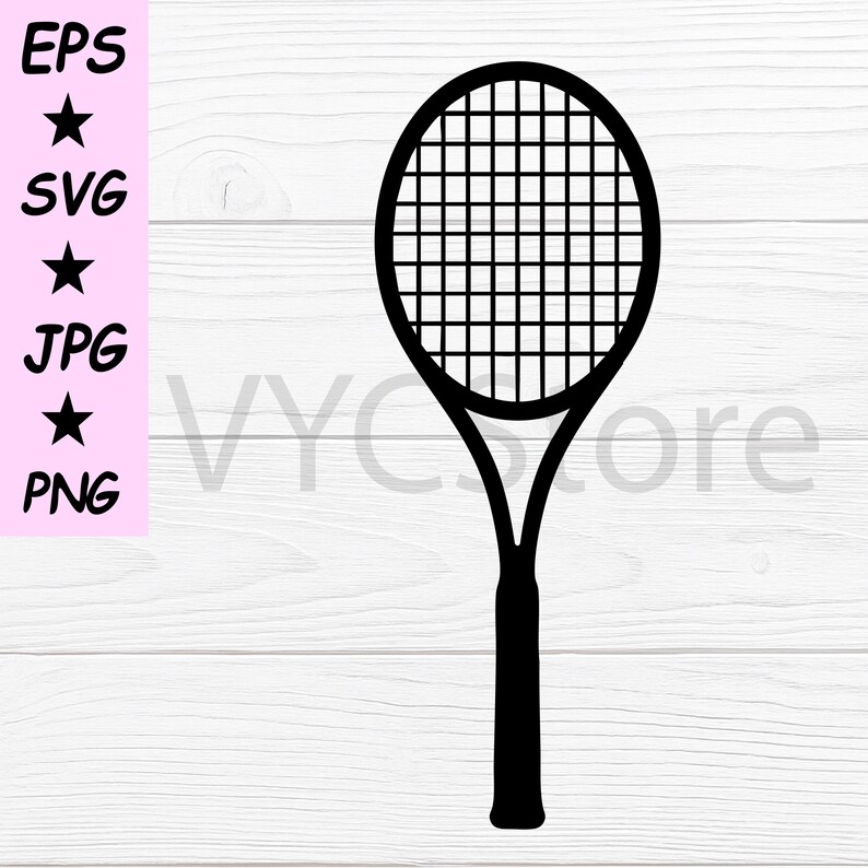 Tennis Racket Silhouette Svg and Png Clipart for Cricut - Etsy