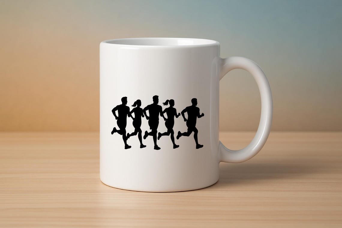Running Group Silhouette Vector, Runner SVG Clipart - Etsy