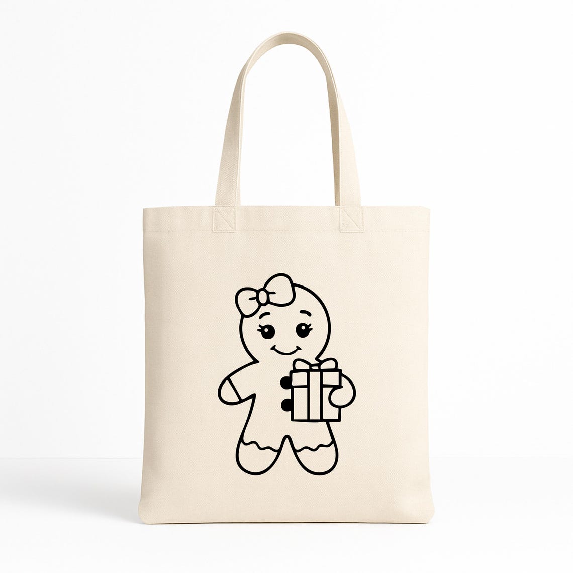 Gingerbread Man Line Art SVG | Christmas Cookie Outline for Cricut and ...