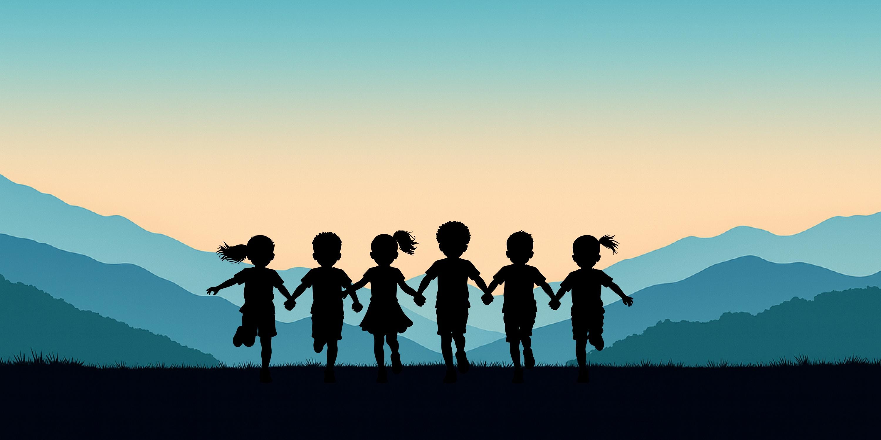 Kids Running Silhouette SVG Vector Set - Etsy