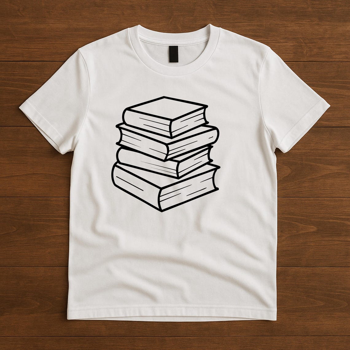 Stacked Books Outline SVG PNG Clipart - Etsy