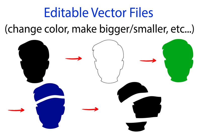 Male Head Profile SVG, Male Head SVG, Male Head Profile Silhouette, Man ...