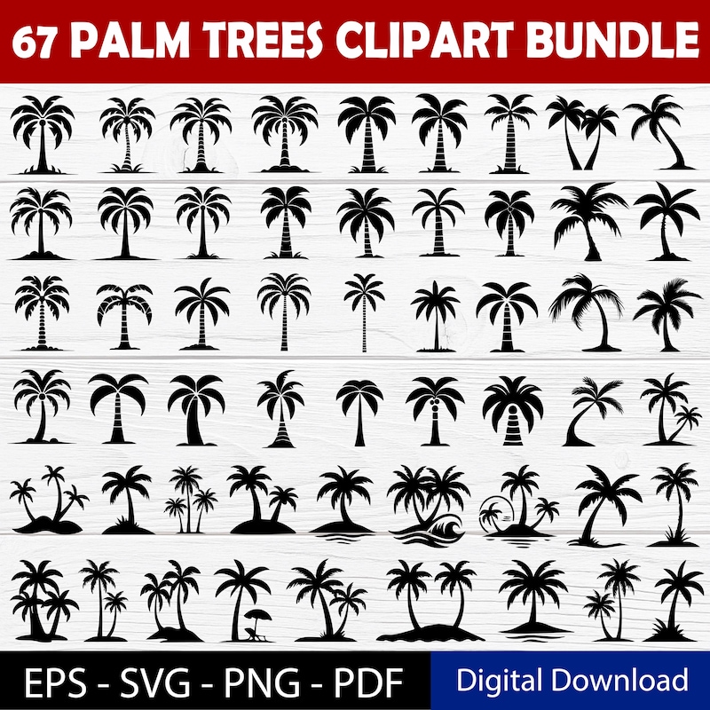 Palm Tree Svg - Etsy