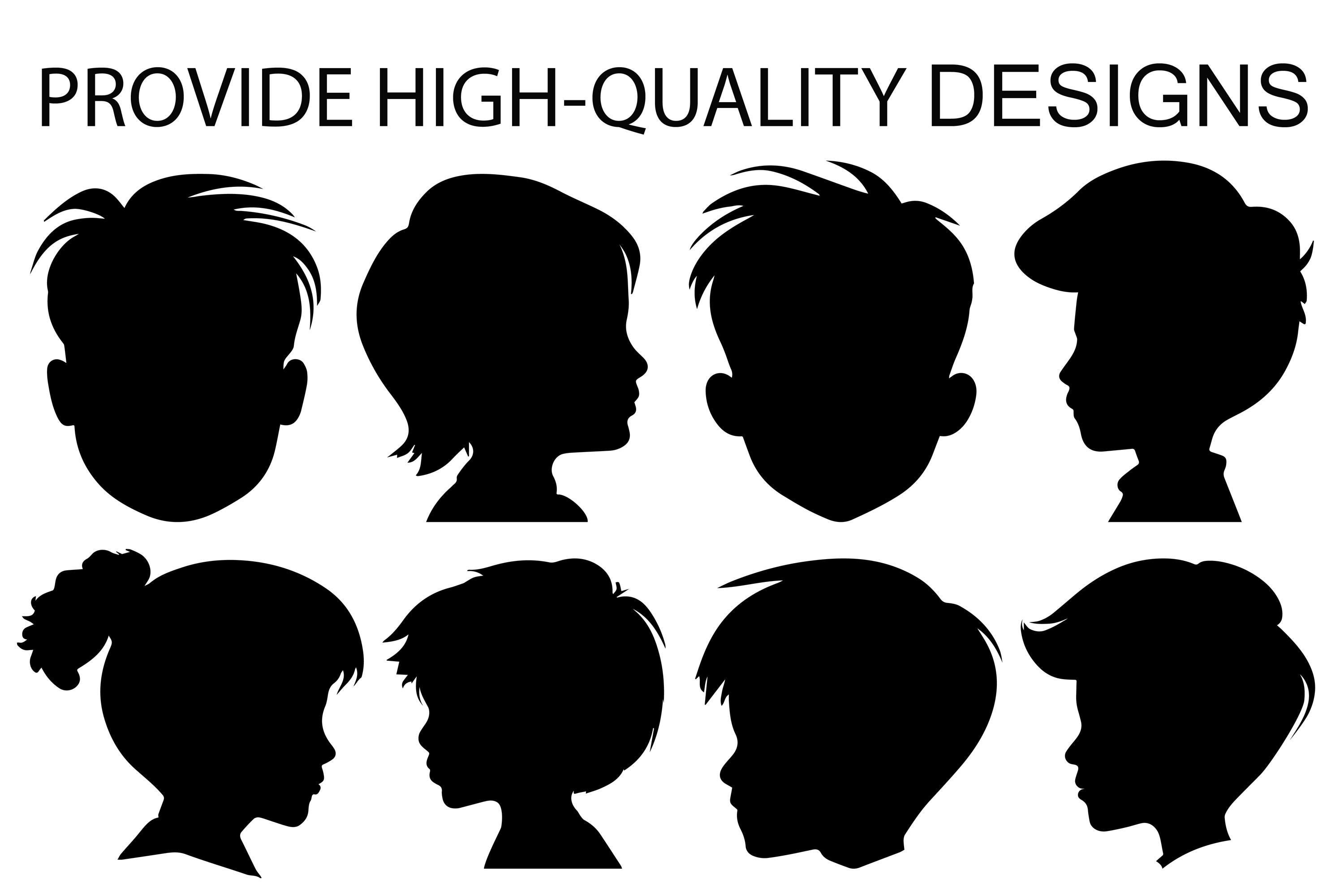 Boy Head SVG Bundle, Boy Head SVG, Boy Head PNG, Boy Head Silhouette ...