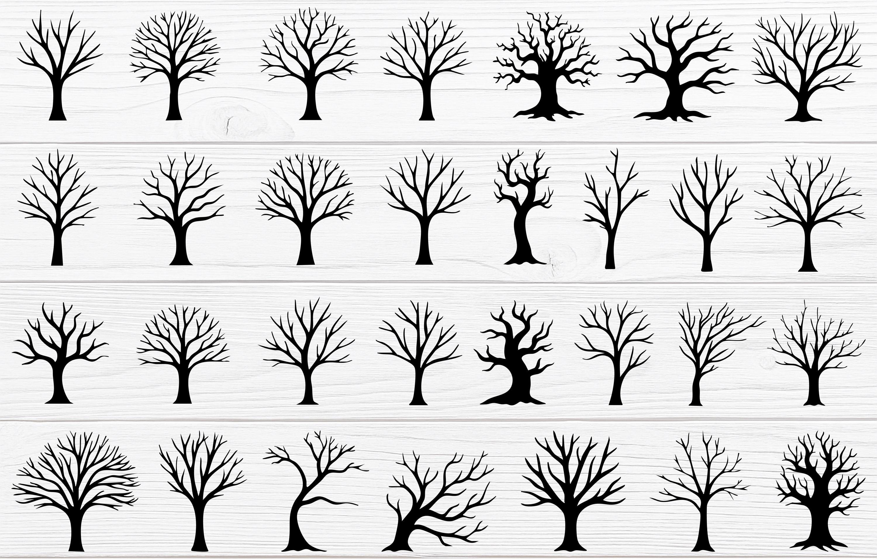 35 Bare Tree SVG Bundle | Cricut Silhouette | Digital Download | Eps ...