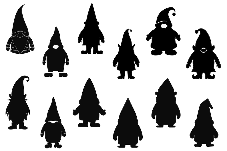 Gnome Silhouettes, Gnome SVG Bundle, Gnomes SVG, Gnomes PNG - Etsy