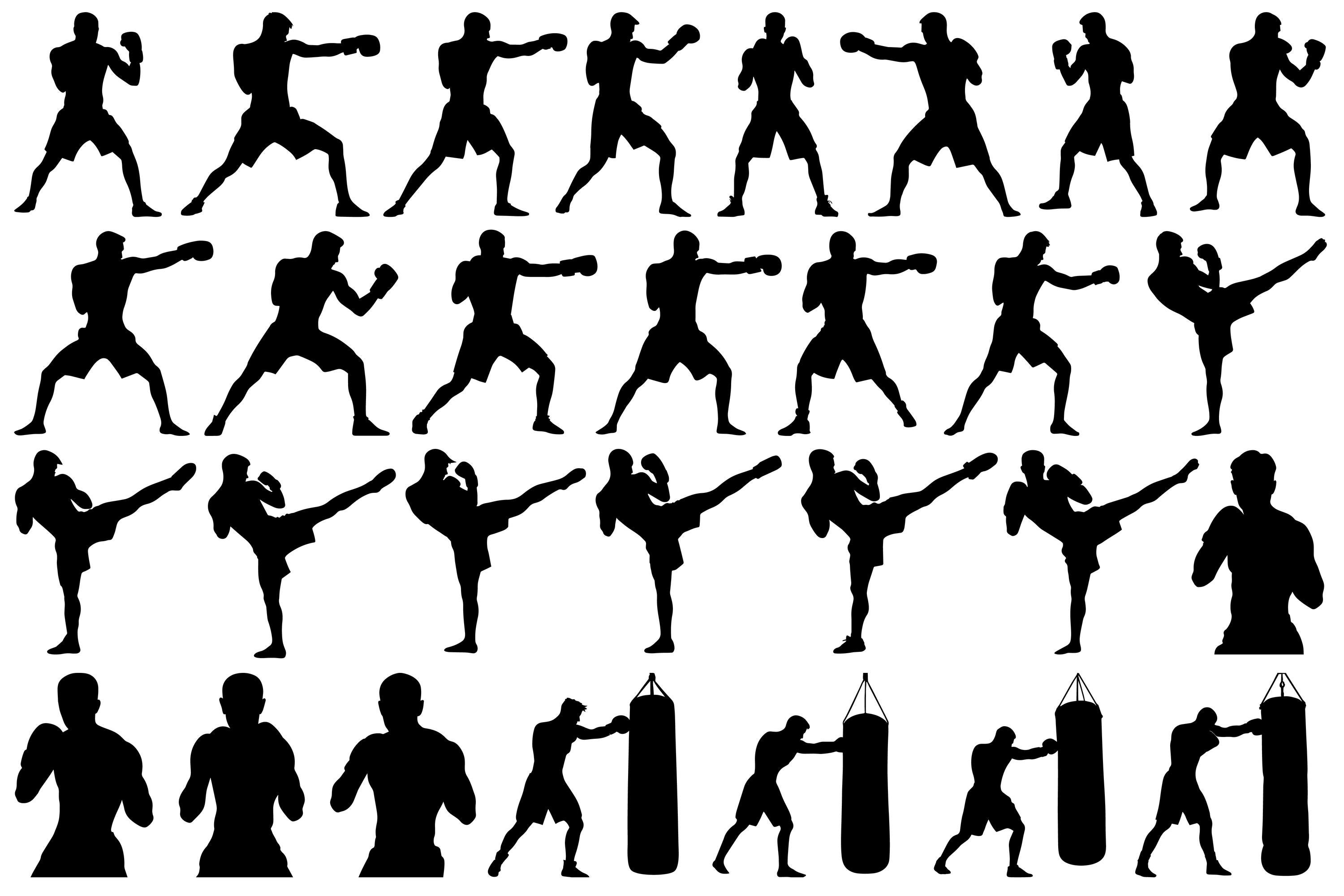 Boxing Silhouette SVG, Boxer SVG Bundle, Boxing SVG, Boxer Silhouette ...