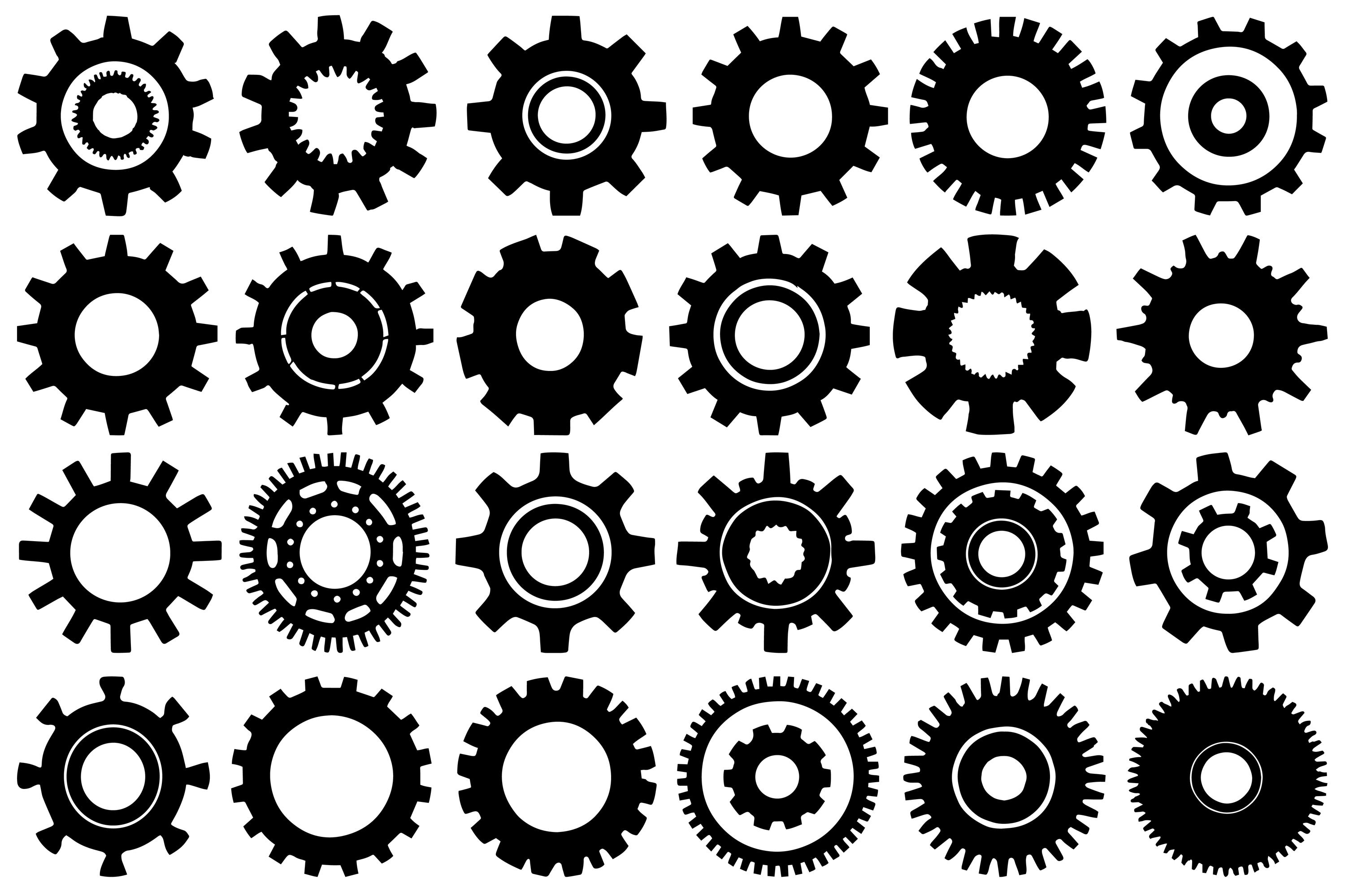 Gear Svg Bundle, Gears Svg, Gear Silhouettes, Gears Png, Gear Vector ...
