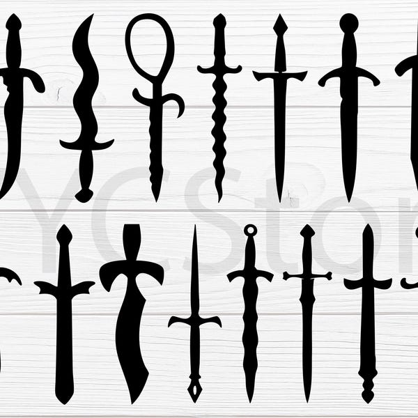 Swords Keychains Svg - Etsy