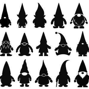 Gnome Silhouettes, Gnome SVG Bundle, Gnomes SVG, Gnomes PNG - Etsy