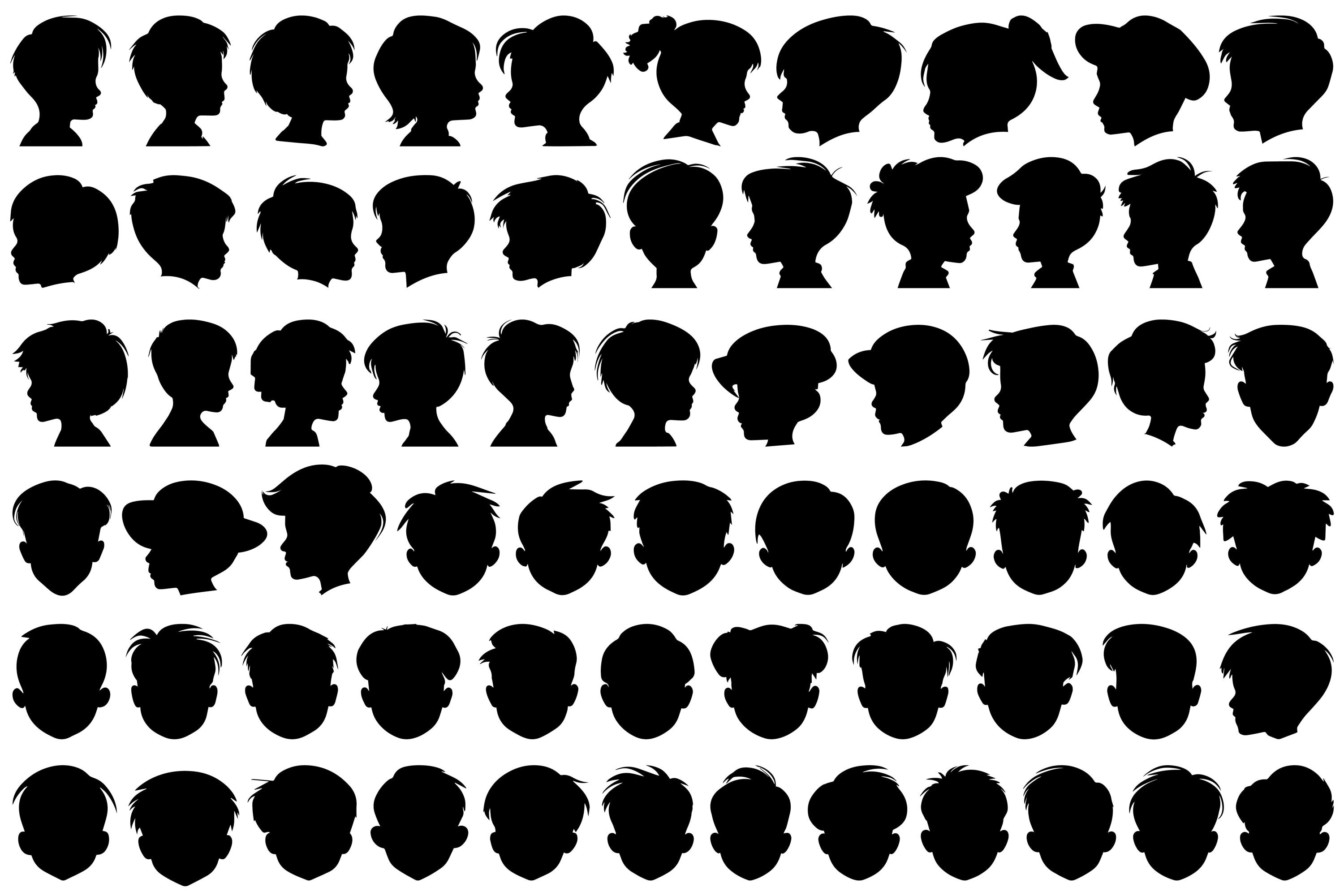 Boy Head SVG Bundle, Boy Head SVG, Boy Head PNG, Boy Head Silhouette ...
