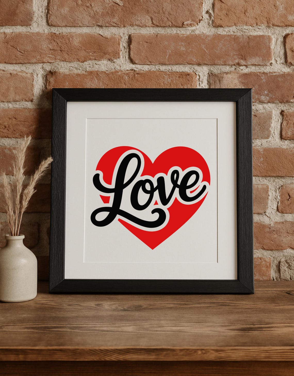 Valentine Love With Heart SVG PNG Vector Cut File - Etsy