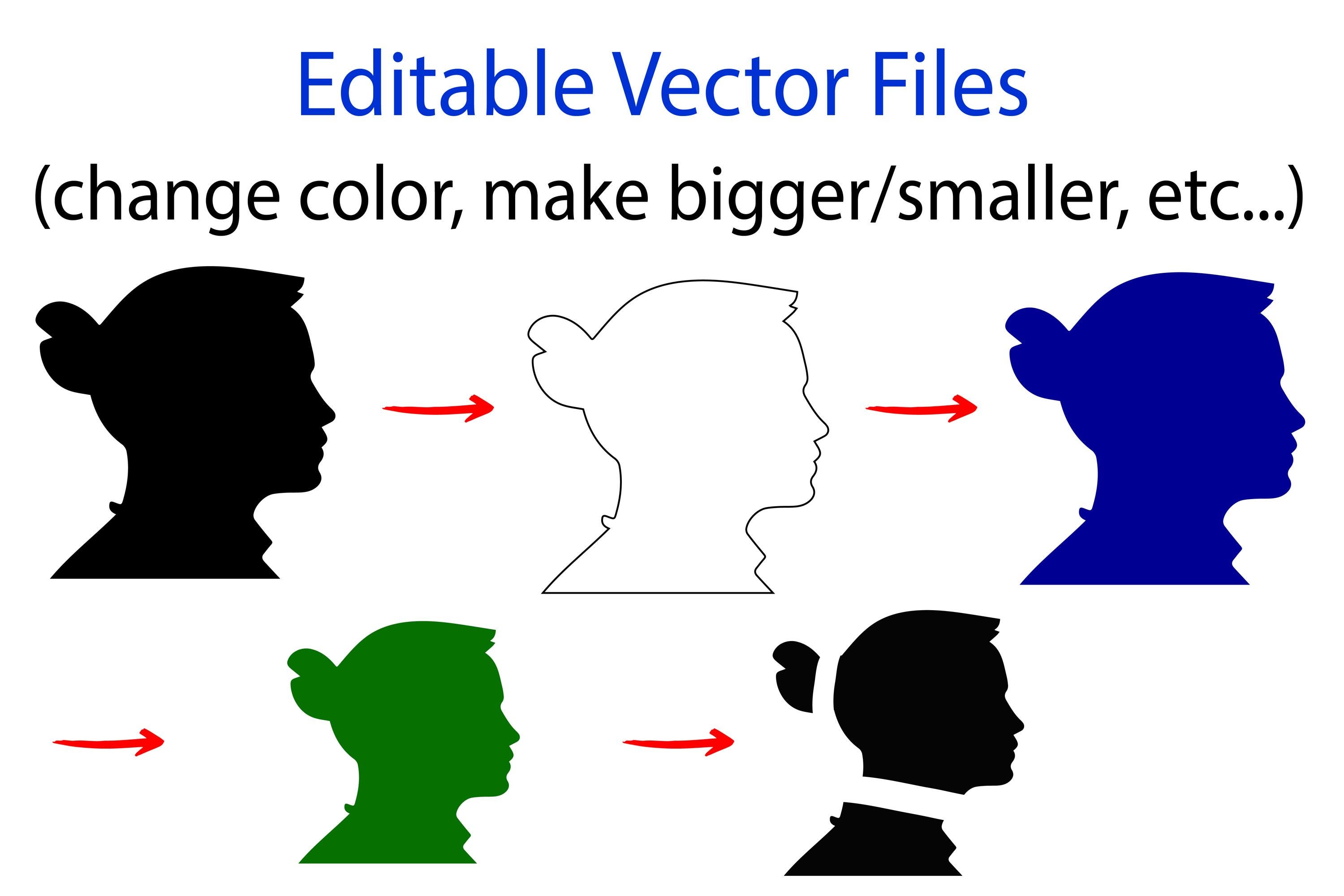 Man Head Profile SVG, Man Heads SVG, Man Head Profile Silhouette, Man ...