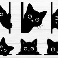 PEEKING CAT SVG, Peeking Cat Clipart, Peeking Cat Svg Files for Cricut ...