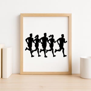 Running Group Silhouette Vector, Runner SVG Clipart - Etsy