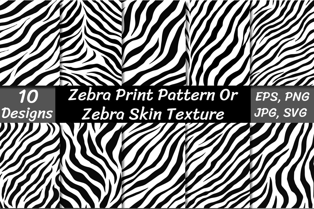 Zebra Print Patterns SVG, Zebra Stripes SVG, Zebra Skin Textures ...