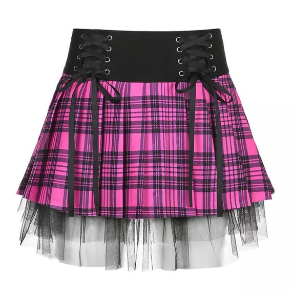 Pastel Goth Plaid Skirt at Emil Bentley blog