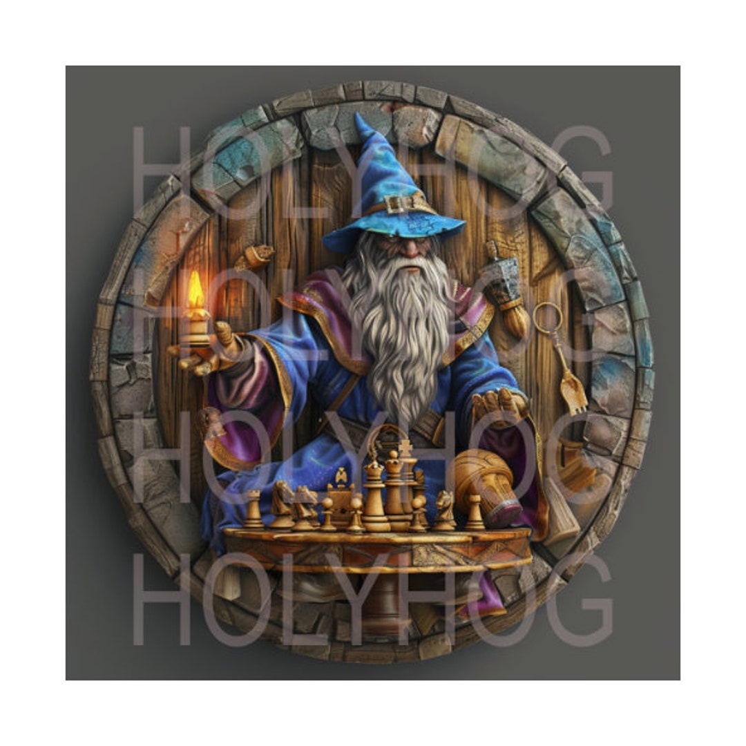 Chess Art, Logo Wizard Chess Pieces, Chess Club Logo, Original Logo ...