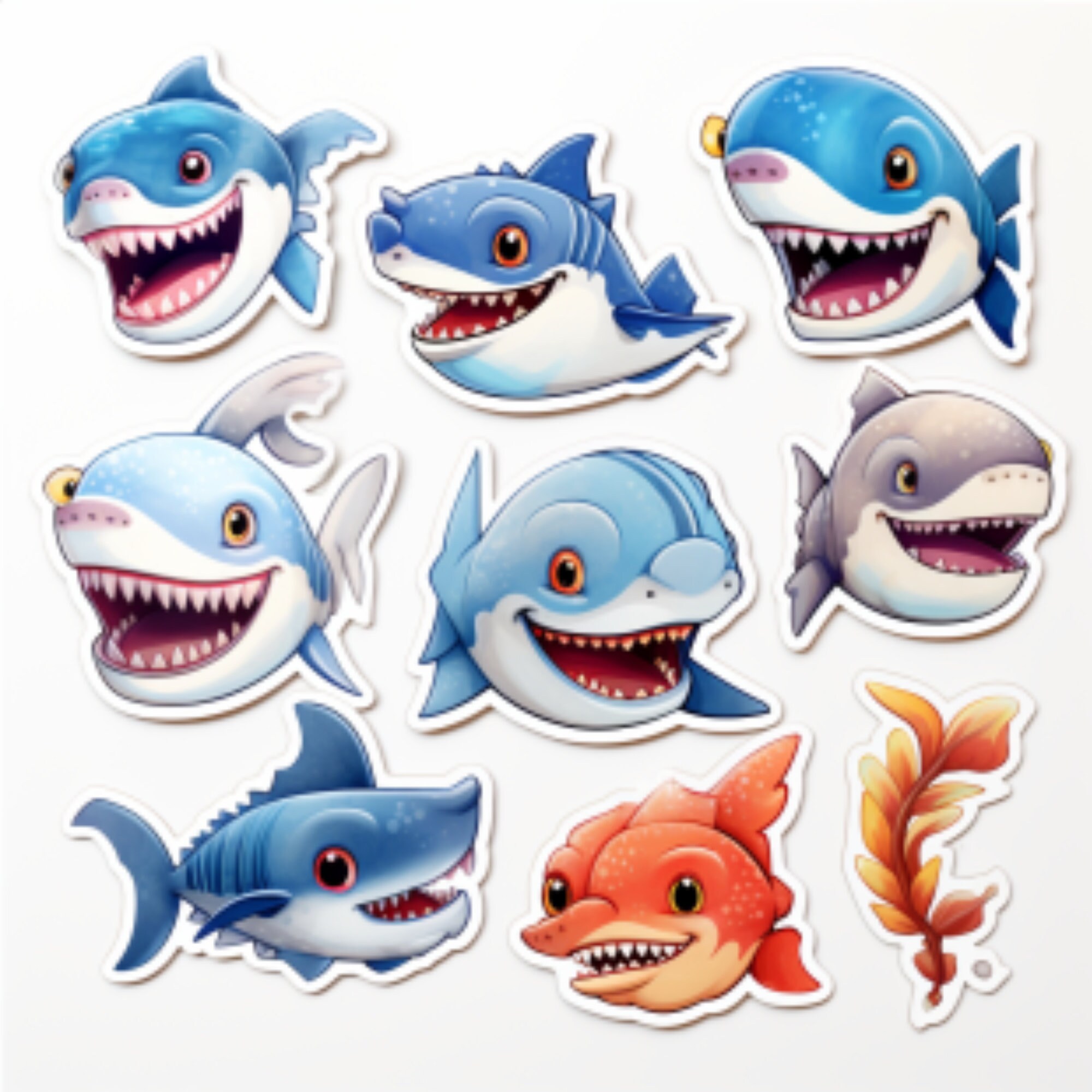 Watercolor Sharks, Baby Shark, Cute Shark, Shark Gifts, Sea Life ...