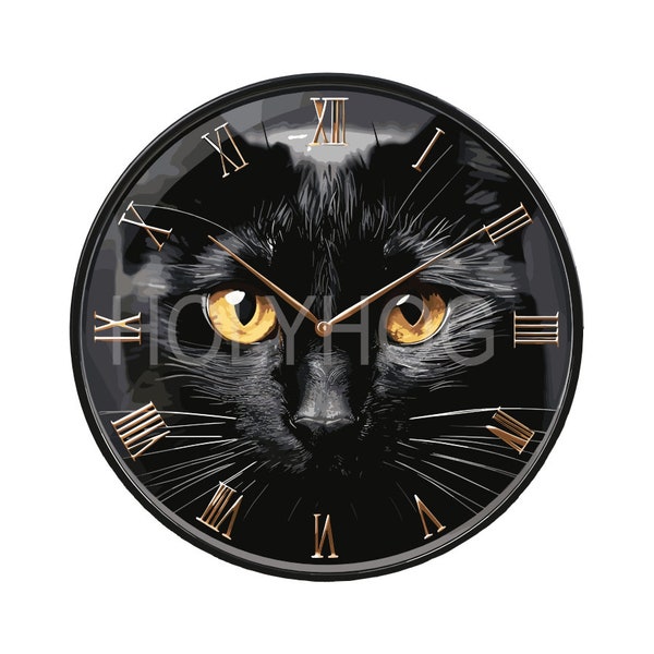Cat Wall Clock - Etsy