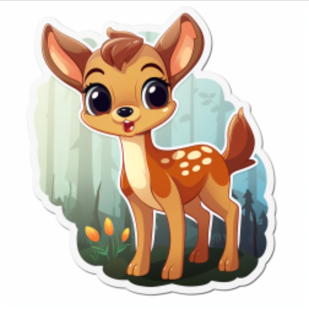 Stickers Happy Baby Deer Animal Faces Stickers for Baby - Etsy