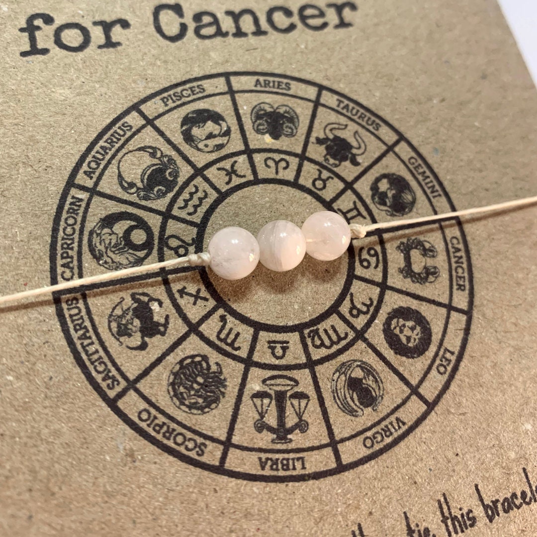 Cancer Star Sign Gemstone Wish Bracelet Cancer Zodiac Gift | Etsy