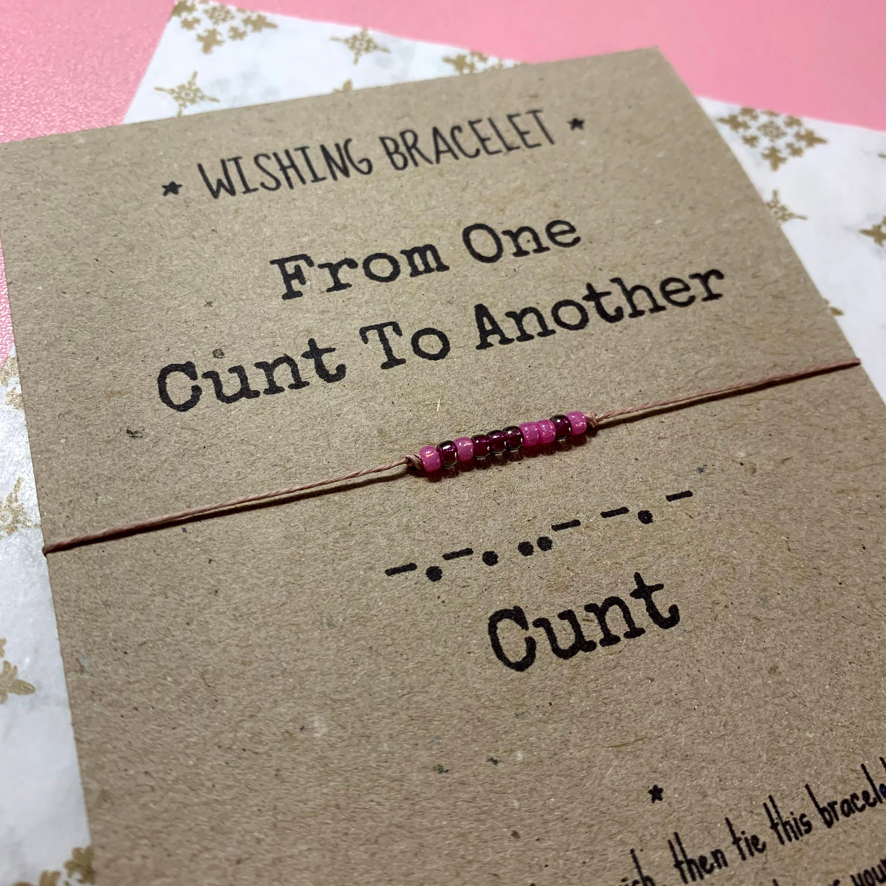 Custom Happy Birthday Cunt Bracelet Sweary Rude Birthday - Etsy Denmark