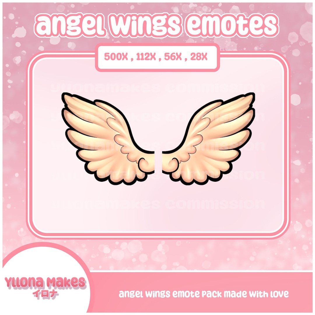 Angel Wings Emote Pack | Gold - Digital Stickers & Emojis for Twitch ...