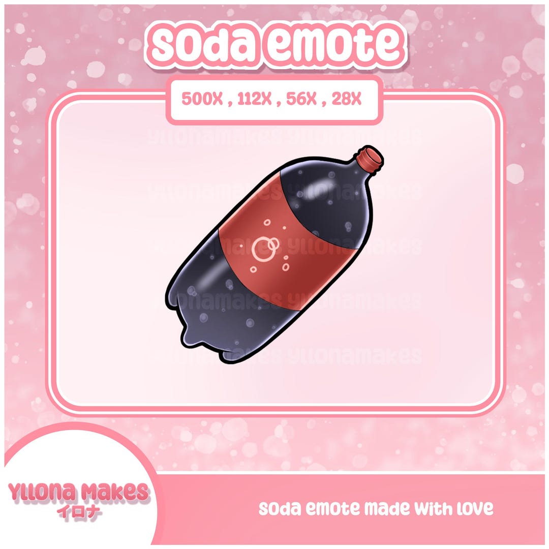 Soda Emote | Soda Lover | Streamer | for Streaming | Streaming Assets ...