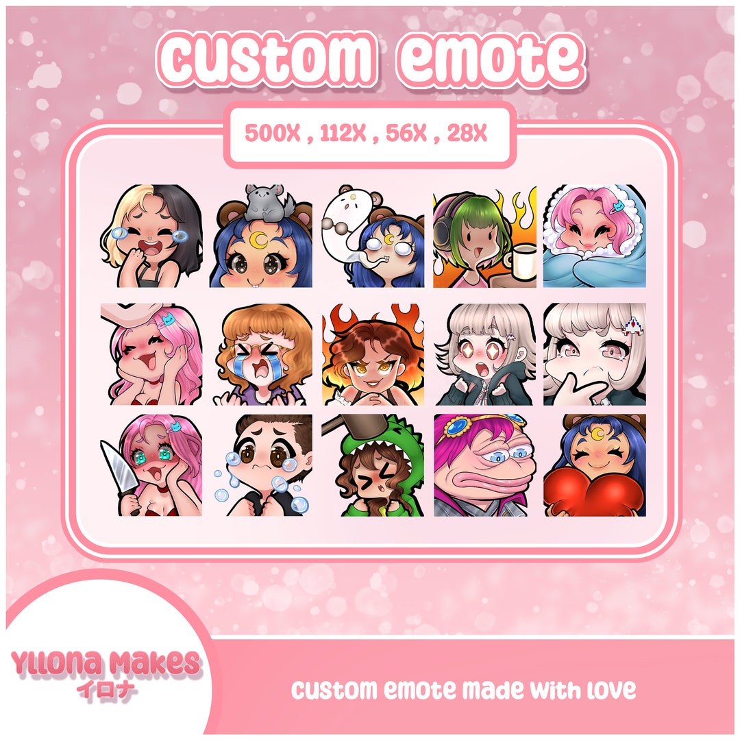 Custom | Emotes, Stickers, Emoji Pack | for | Twitch, Discord, Telegram ...