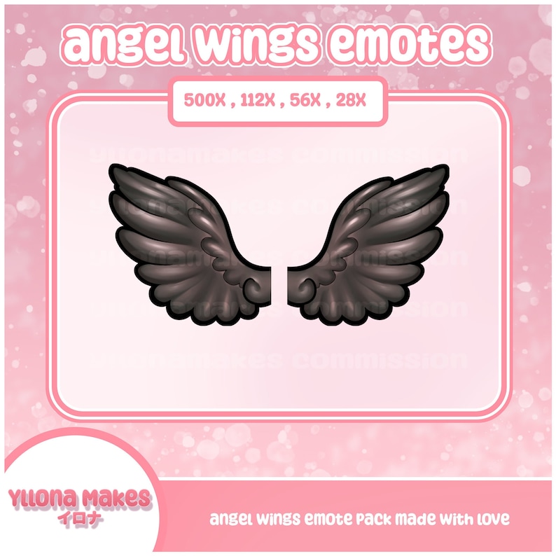 Black Angel Wings Emote Pack | Twitch & Discord (digital Download) - Etsy