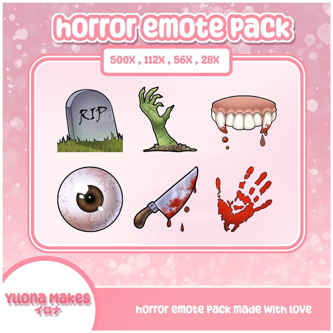 Horror Emote Pack | for Streaming on Twitch, Discord, Telegram ...