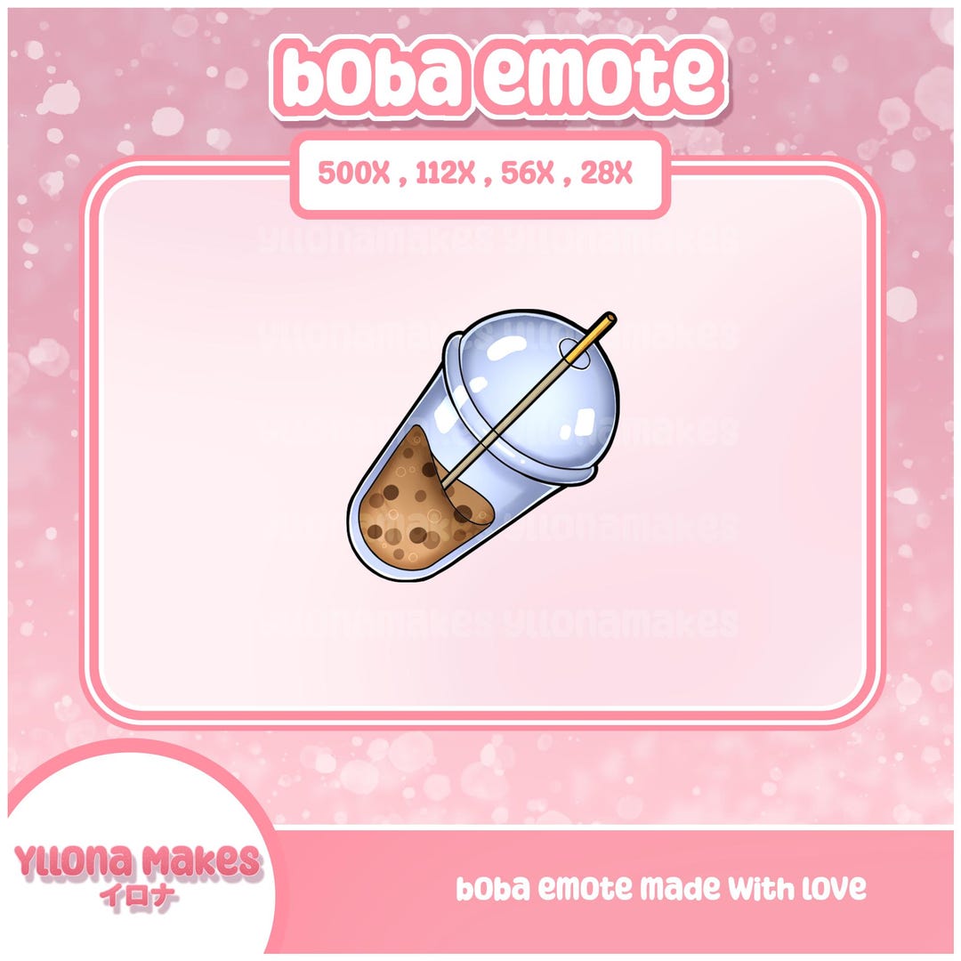 Boba Tea Emote | Streamer Asset for Twitch, Discord, Telegram (digital ...