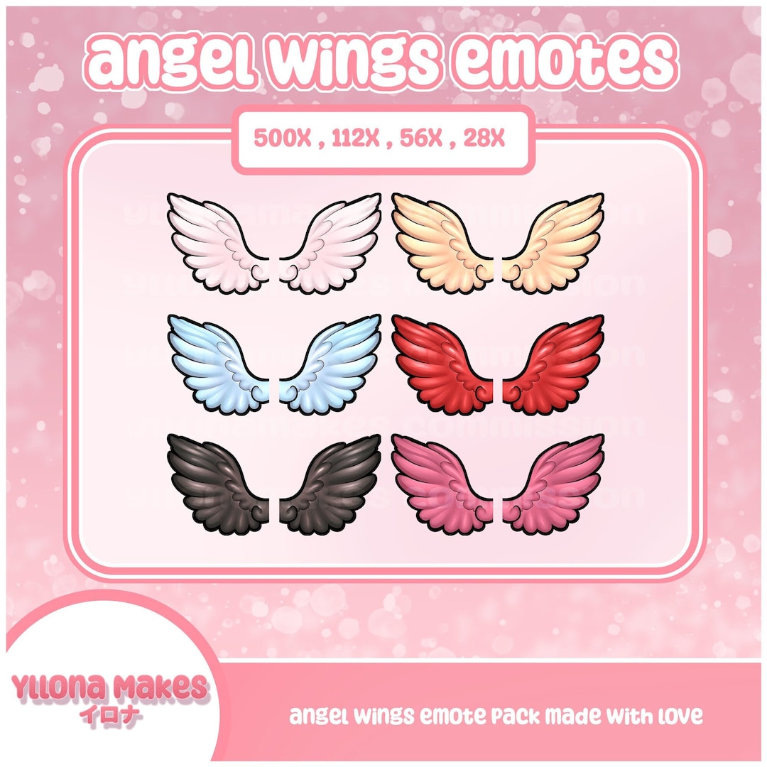 Angel Wings Emote Pack – Twitch & Discord Streamer Emojis (digital ...