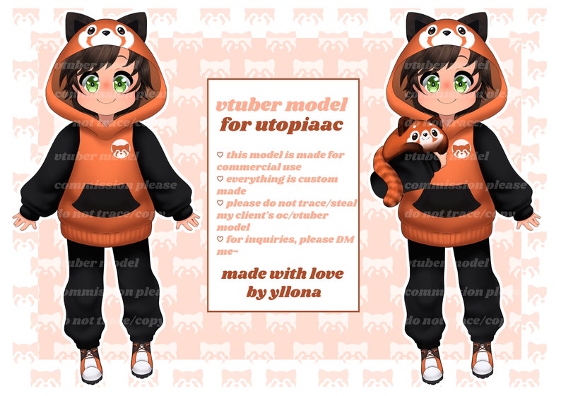 Custom 2D Vtuber Model in Chibi Style Ready for Rigging - Etsy