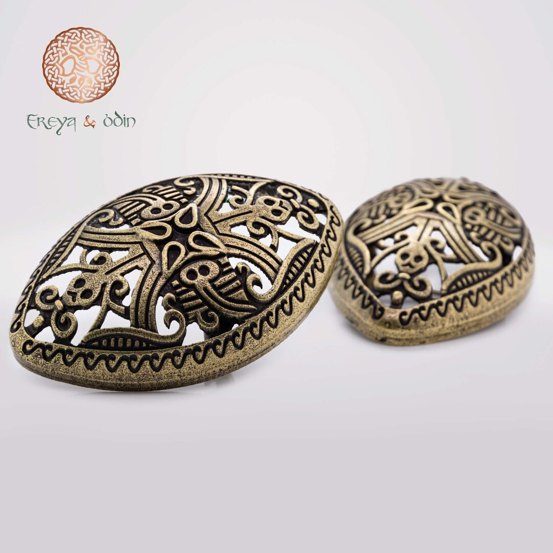 Pair of Viking Brooches, Jellinge Style, Silver or Bronze Colored - Etsy