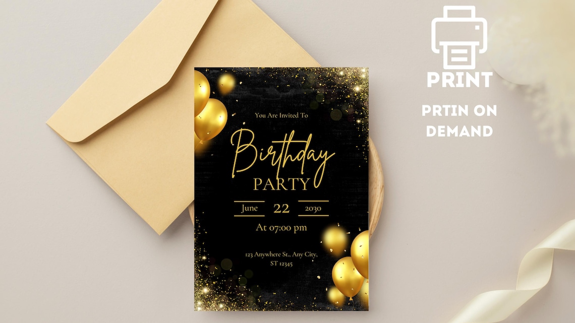 Editable Birthday Party Invitation Template (digital Download) - Etsy