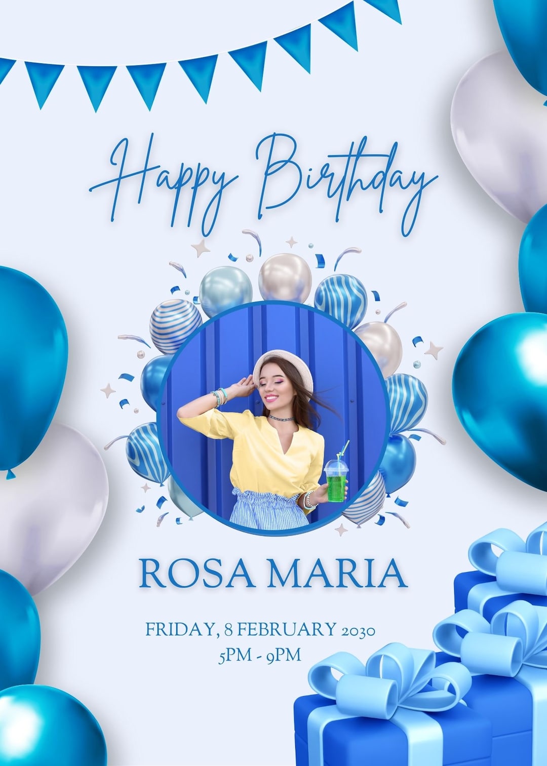 Editable Birthday Party Invitation Template: Any Age (digital Download ...