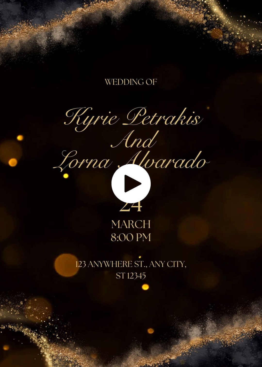 Editable Wedding Invitation Template: Elegant Party Invite (digital ...