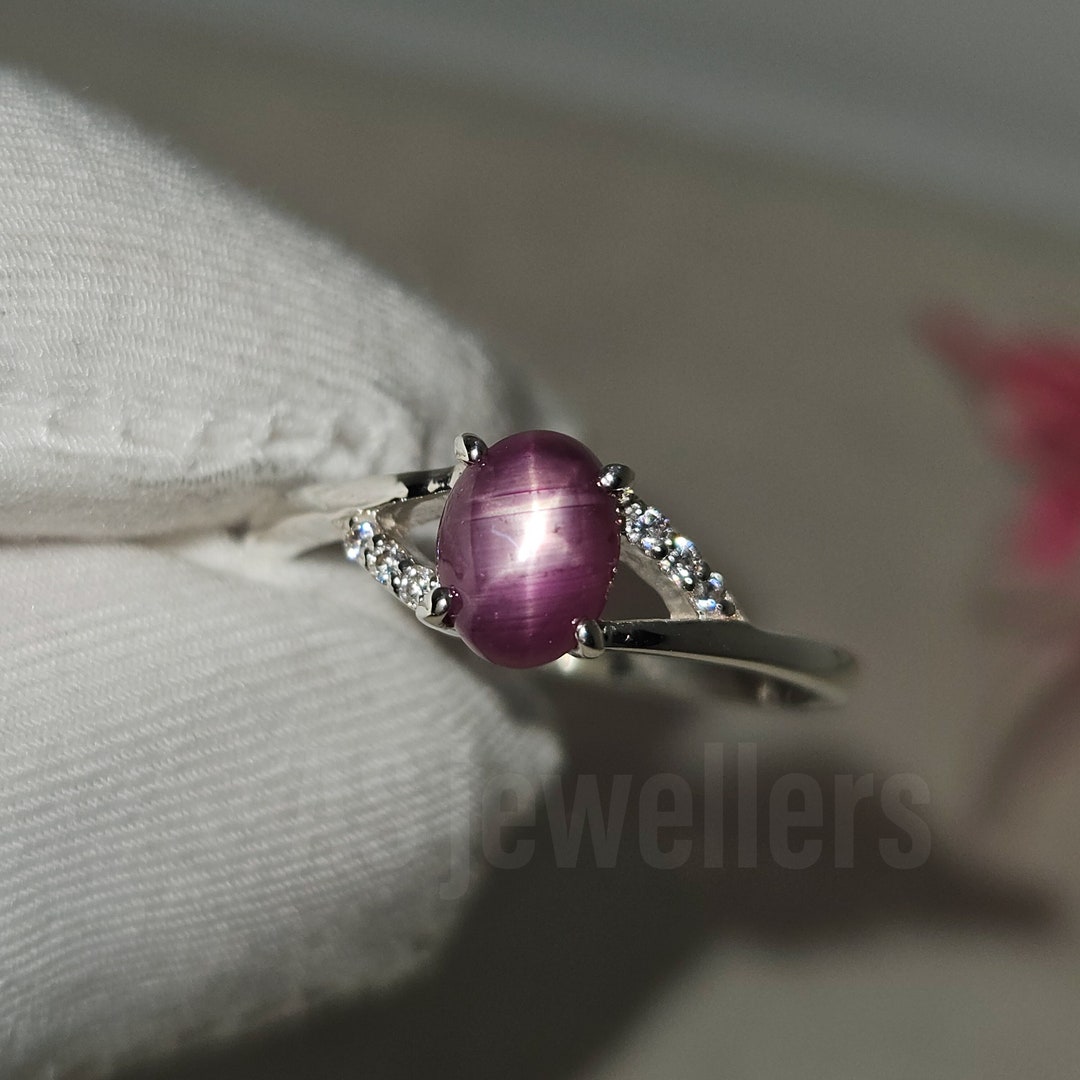 Vintage Star Ruby Ring: Handmade 925 Sterling Silver July Birthstone - Etsy