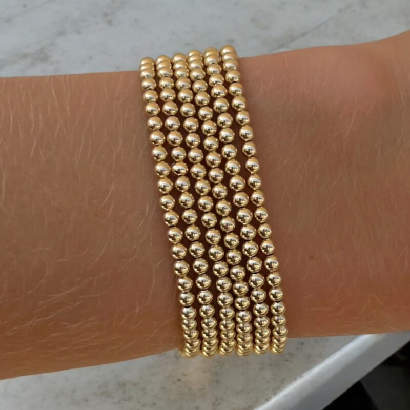 Gold Bead Bracelet - Etsy