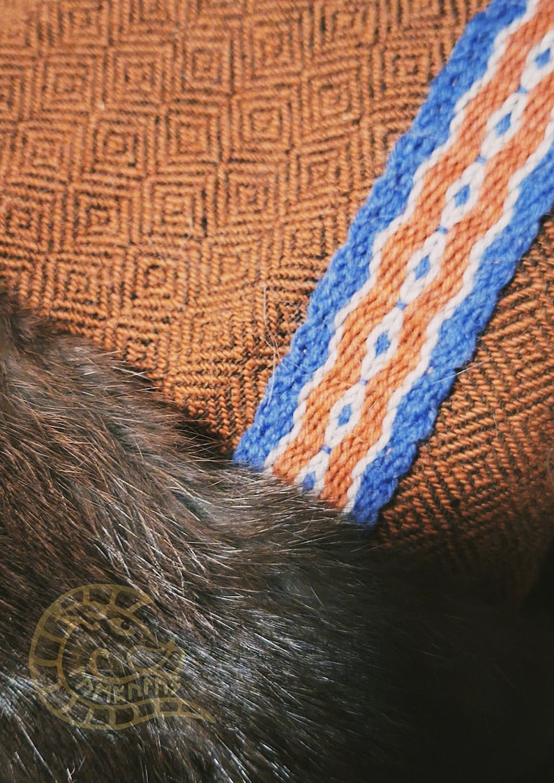 Viking Hat Eyvind With Border - Diamond Twill Tablet Weaving Rus ...
