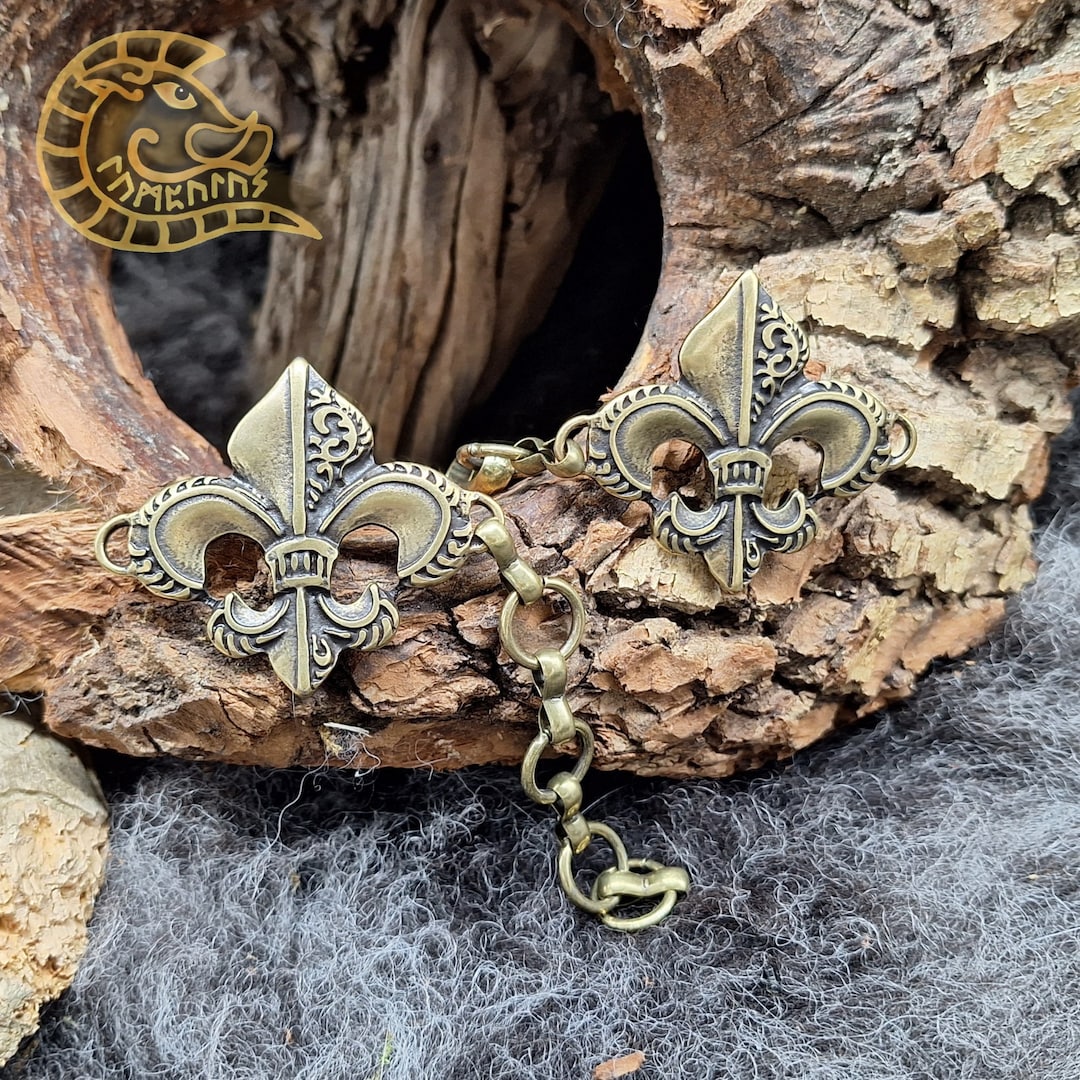Bronze Fleur-de-lis Clasp - Cloak Clasp, Cape, Medieval, LARP, Elf ...