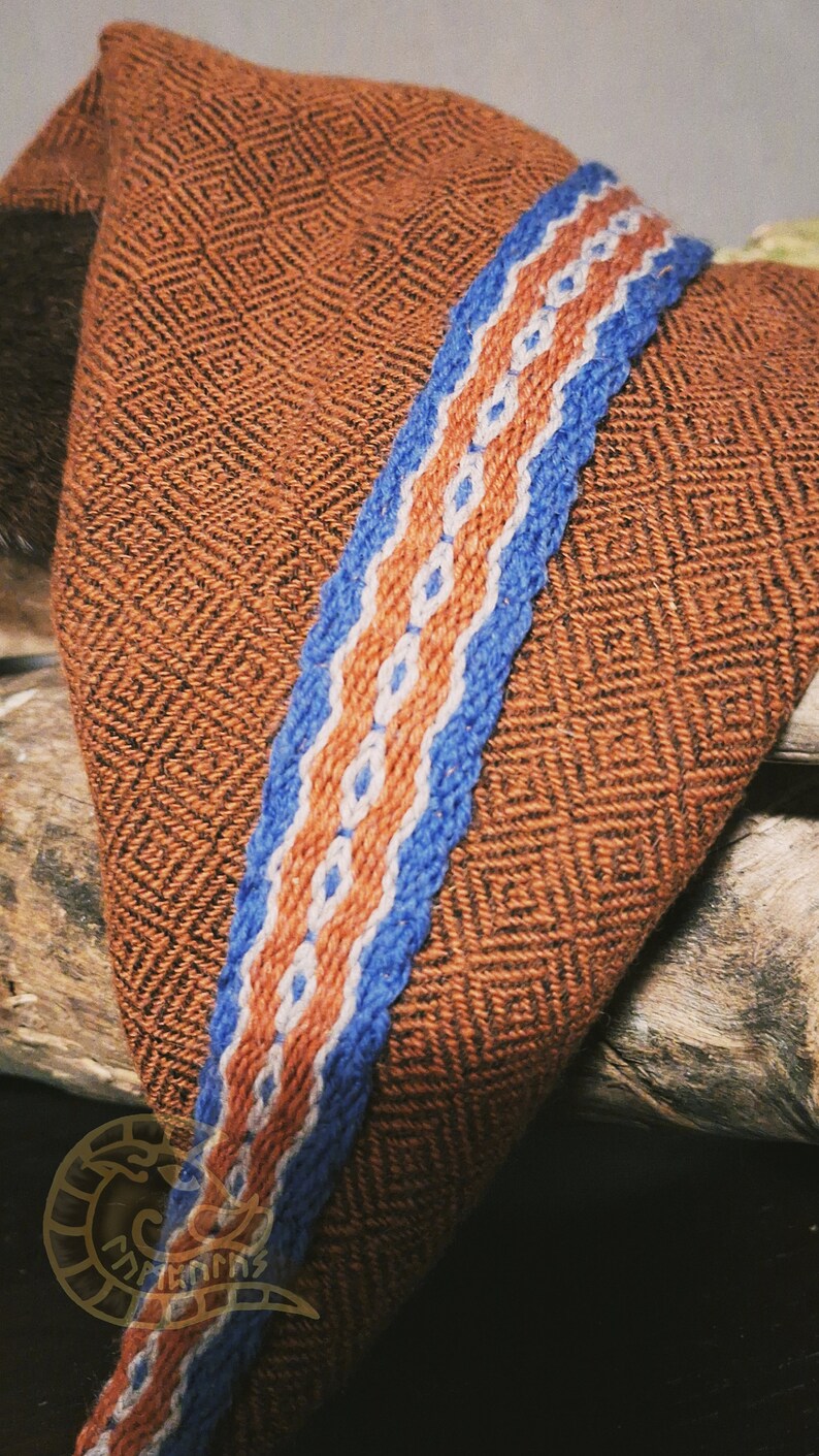 Viking Hat Eyvind With Border - Diamond Twill Tablet Weaving Rus ...
