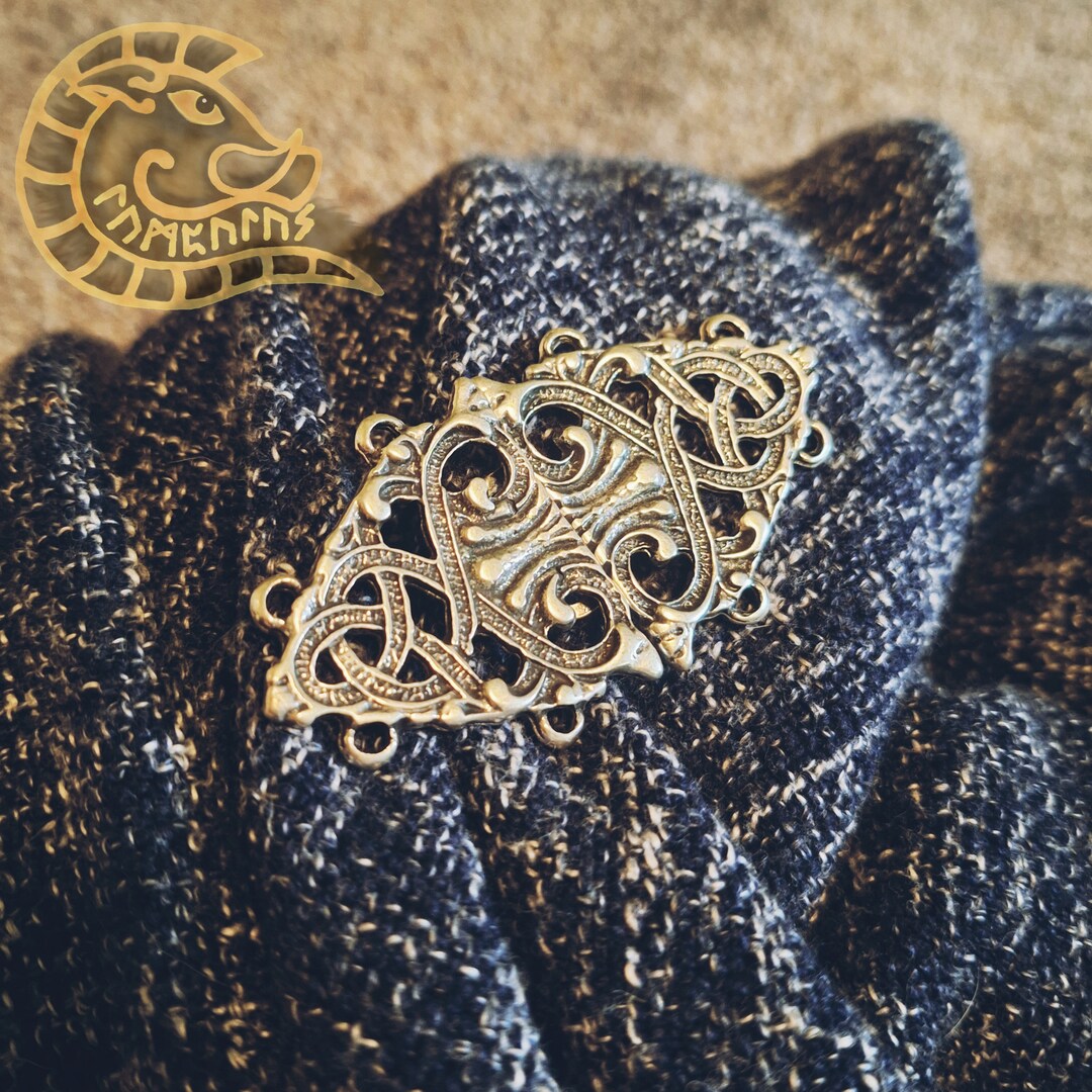 Silver Birka Clasp - Coat Clasp Buckle Vikings Elves Fantasy Middle ...