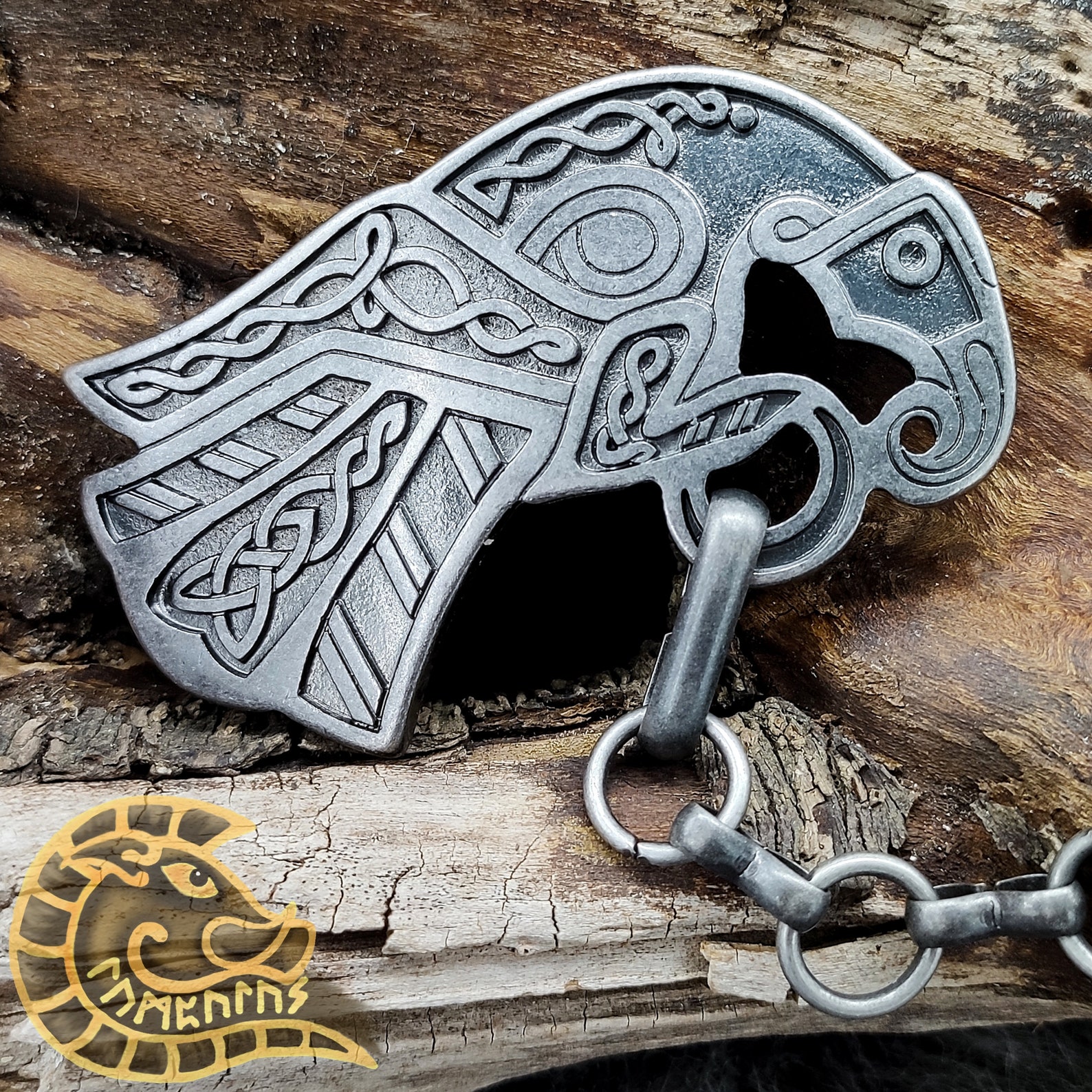 Iron Vendel Raven Clasp - Viking Norse Pagan Vikings Odin Hugin Munin ...