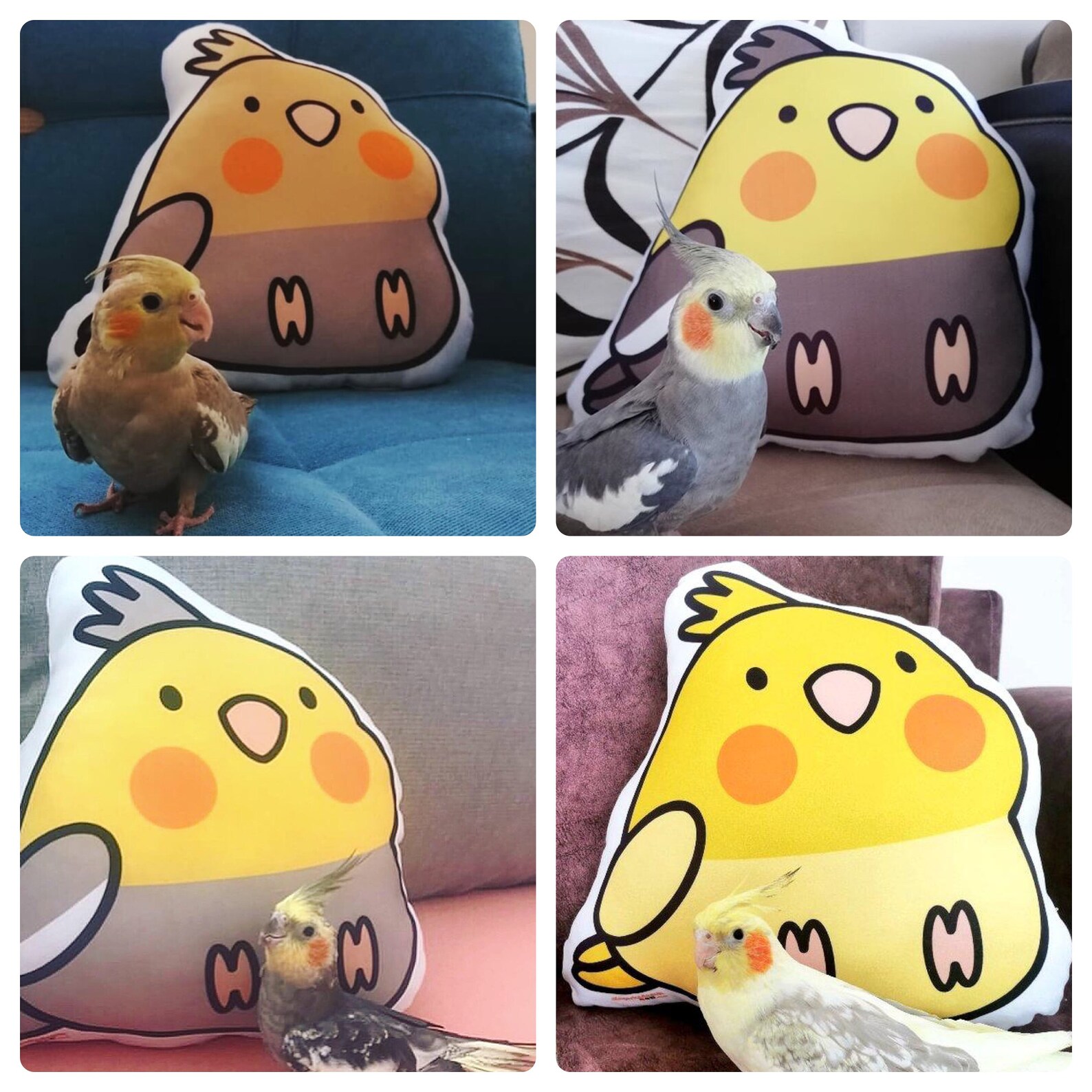 Cockatiel Plush Pillow Cushion Bird Parrot Gift Height 34 - Etsy