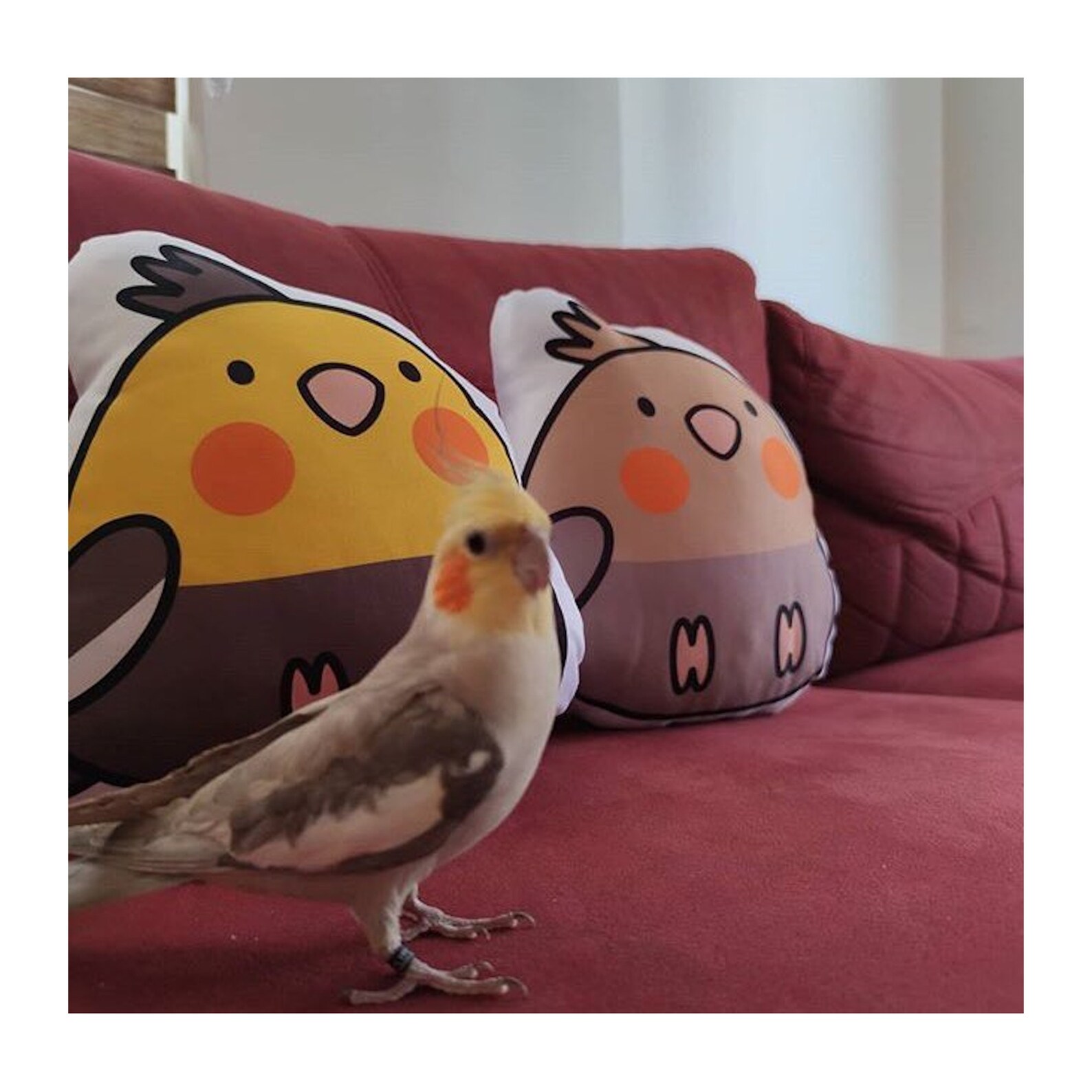 Cockatiel Plush Pillow Cushion Bird Parrot Gift Height 34 | Etsy